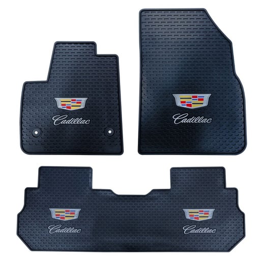 Cadillac XT6 2020-On Signature Rubber® Floor Mats with Cadillac Crest